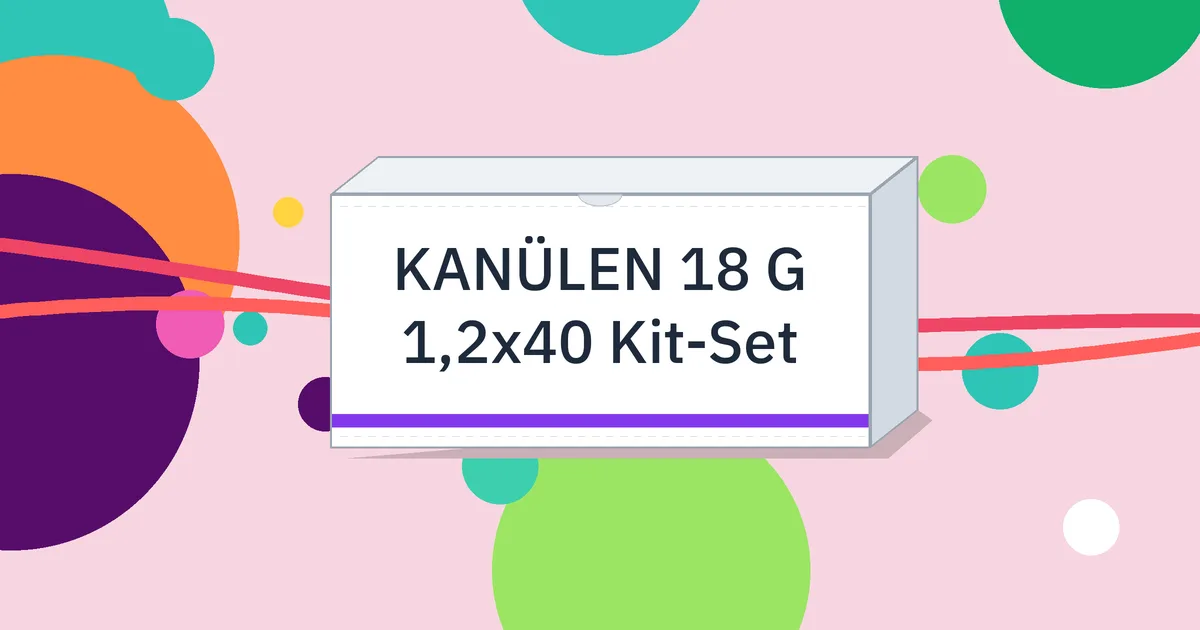 Symbolbild: Packung mit der Aufschrift KANÜLEN 18 G 1,2x40 Kit-Set (PZN 10551994) – Verfügbarkeit und Bezug in Apotheken in Frankfurt am Main