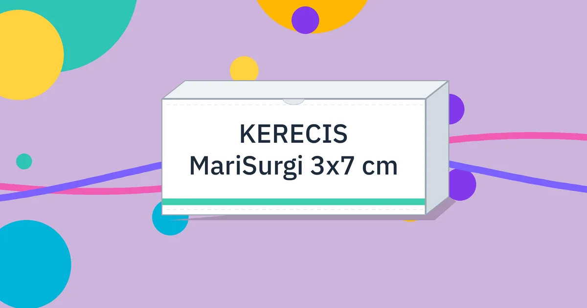 Symbolbild: Packung mit der Aufschrift KERECIS MariSurgi 3x7 cm (PZN 20600446) – Verfügbarkeit und Bezug in Apotheken in Frankfurt am Main