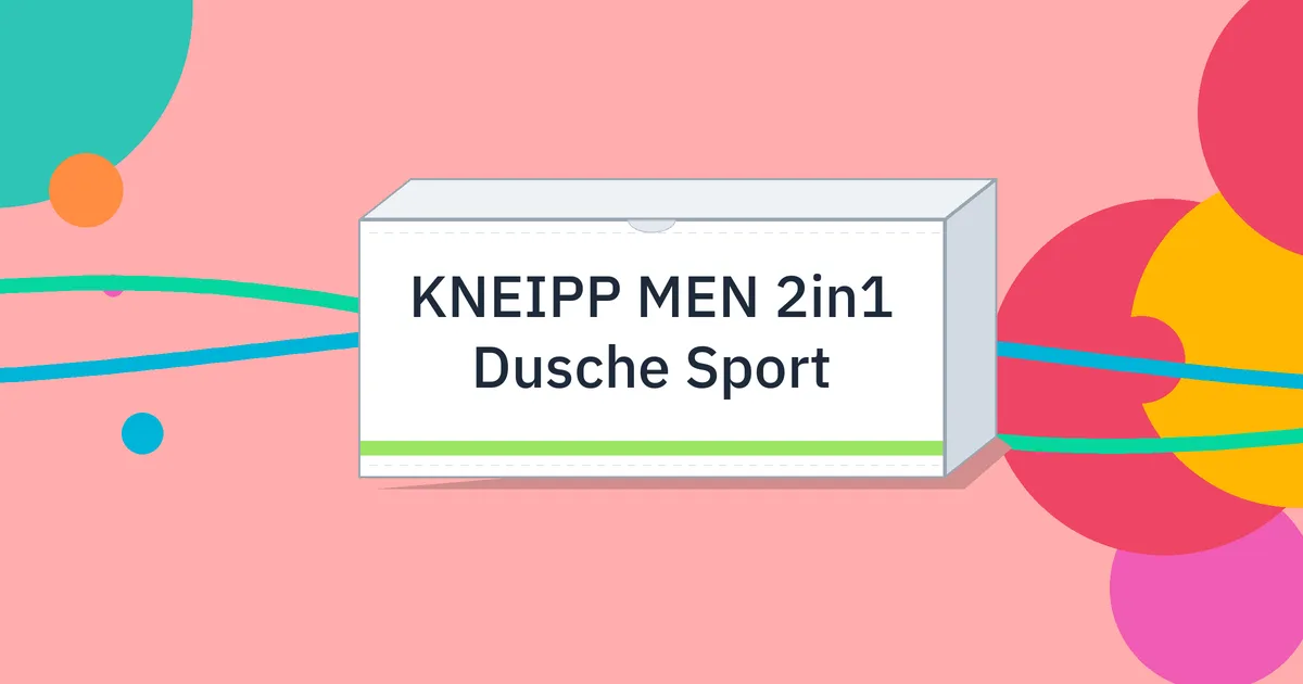 Symbolbild: Packung mit der Aufschrift KNEIPP MEN 2in1 Dusche Sport (PZN 18087562) – Verfügbarkeit und Bezug in Apotheken in Frankfurt am Main