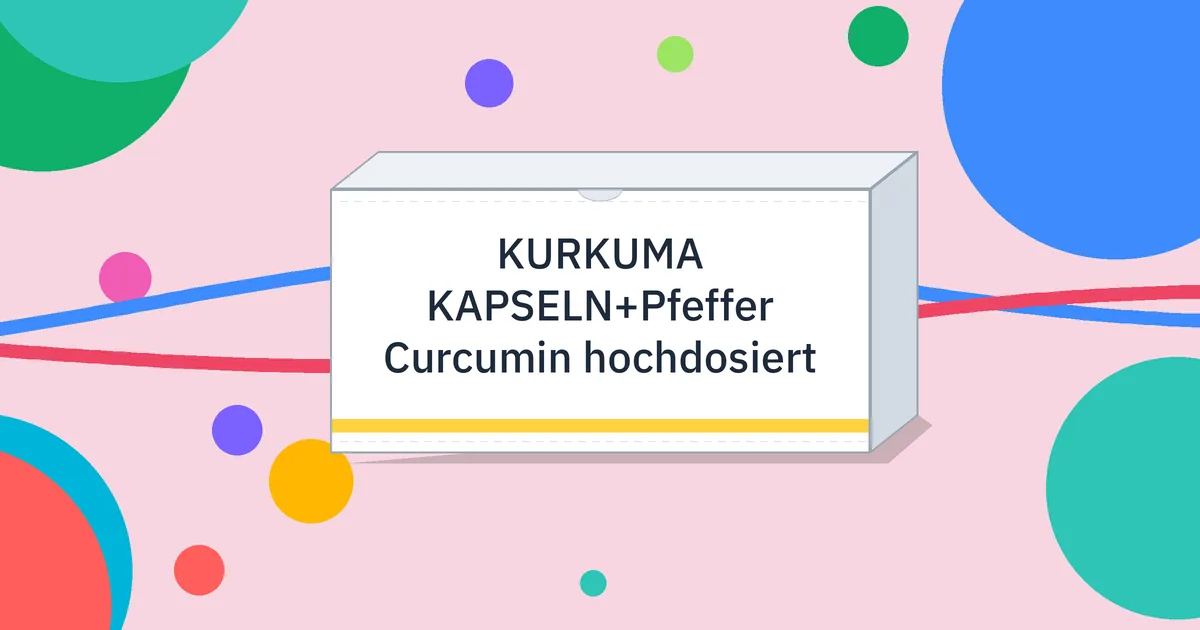 Symbolbild: Packung mit der Aufschrift KURKUMA KAPSELN+Pfeffer Curcumin hochdosiert (PZN 16671995) – Verfügbarkeit und Bezug in Apotheken in Frankfurt am Main