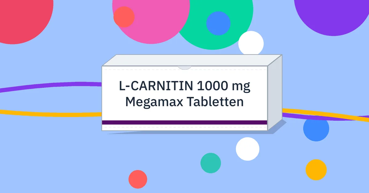 Symbolbild: Packung mit der Aufschrift L-CARNITIN 1000 mg Megamax Tabletten (PZN 07707085) – Verfügbarkeit und Bezug in Apotheken in Frankfurt am Main