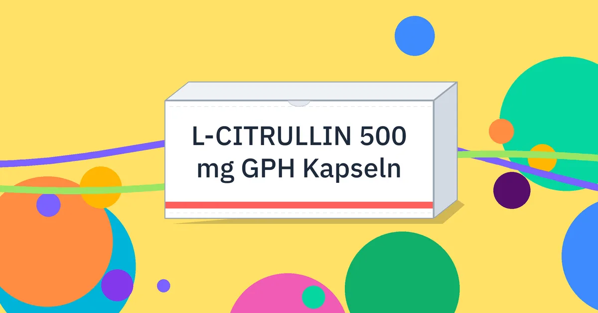 Symbolbild: Packung mit der Aufschrift L-CITRULLIN 500 mg GPH Kapseln (PZN 07012839) – Verfügbarkeit und Bezug in Apotheken in Frankfurt am Main