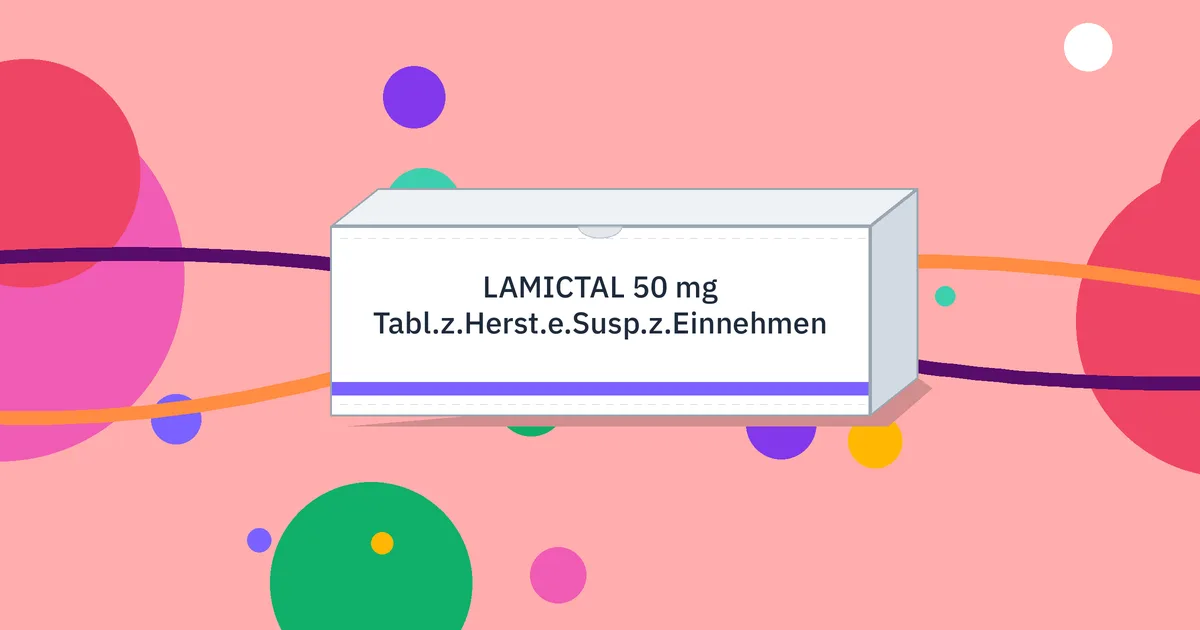 Symbolbild: Packung mit der Aufschrift LAMICTAL 50 mg Tabl.z.Herst.e.Susp.z.Einnehmen (PZN 06108365) – Verfügbarkeit und Bezug in Apotheken in Frankfurt am Main