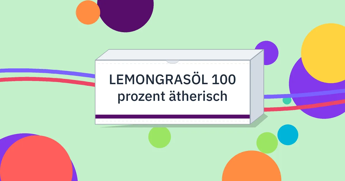 Symbolbild: Packung mit der Aufschrift LEMONGRASÖL 100 prozent ätherisch (PZN 07616738) – Verfügbarkeit und Bezug in Apotheken in Frankfurt am Main