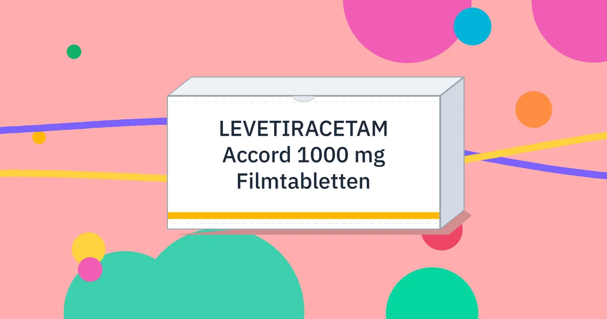 Symbolbild: Packung mit der Aufschrift LEVETIRACETAM Accord 1000 mg Filmtabletten (PZN 16847661) – Verfügbarkeit und Bezug in Apotheken in Frankfurt am Main