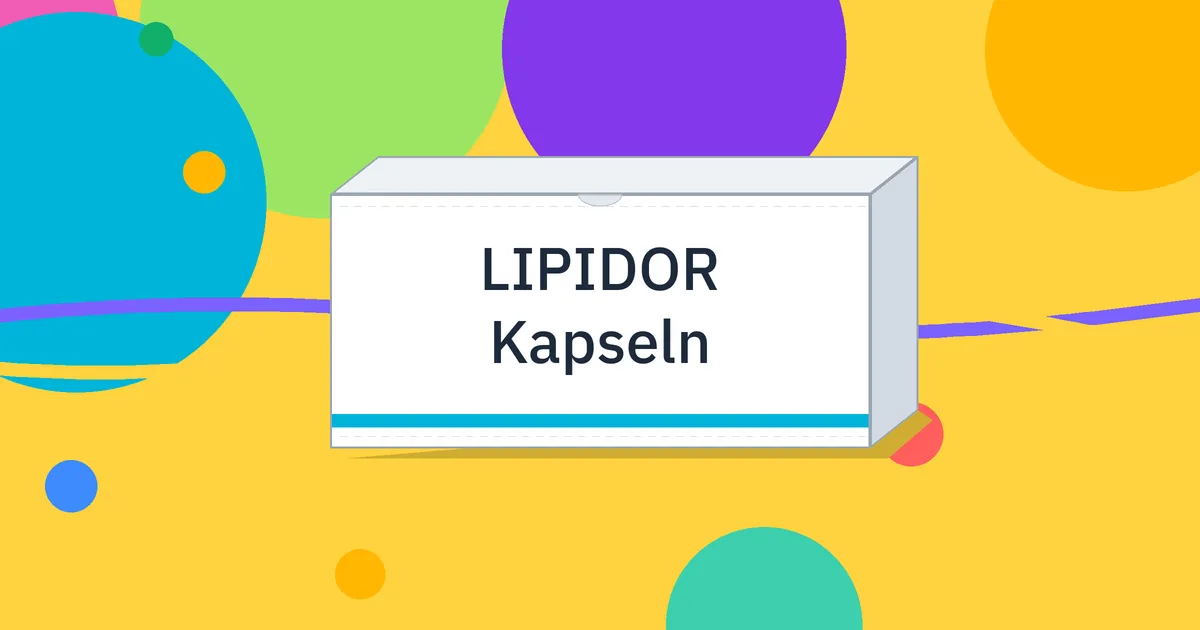 Symbolbild: Packung mit der Aufschrift LIPIDOR Kapseln (PZN 18502446) – Verfügbarkeit und Bezug in Apotheken in Frankfurt am Main