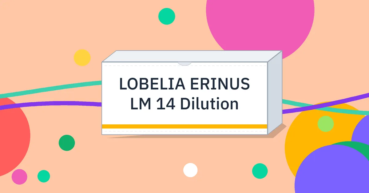 Symbolbild: Packung mit der Aufschrift LOBELIA ERINUS LM 14 Dilution (PZN 13533382) – Verfügbarkeit und Bezug in Apotheken in Frankfurt am Main