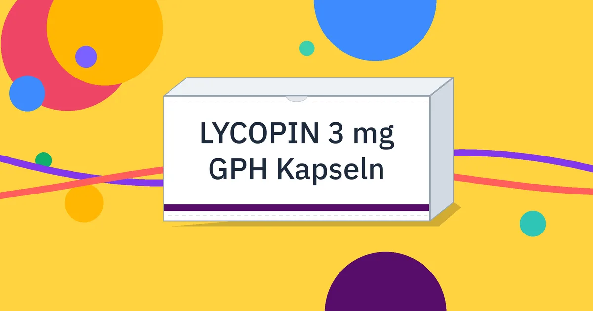 Symbolbild: Packung mit der Aufschrift LYCOPIN 3 mg GPH Kapseln (PZN 04410918) – Verfügbarkeit und Bezug in Apotheken in Frankfurt am Main
