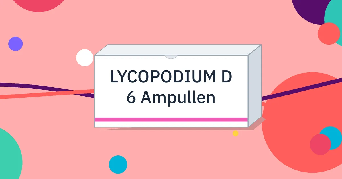 Symbolbild: Packung mit der Aufschrift LYCOPODIUM D 6 Ampullen (PZN 11707116) – Verfügbarkeit und Bezug in Apotheken in Frankfurt am Main