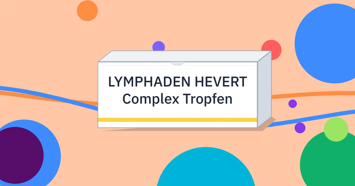 Symbolbild: Packung mit der Aufschrift LYMPHADEN HEVERT Complex Tropfen (PZN 01314634) – Verfügbarkeit und Bezug in Apotheken in Frankfurt am Main