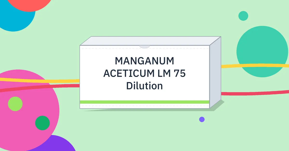 Symbolbild: Packung mit der Aufschrift MANGANUM ACETICUM LM 75 Dilution (PZN 12942629) – Verfügbarkeit und Bezug in Apotheken in Frankfurt am Main