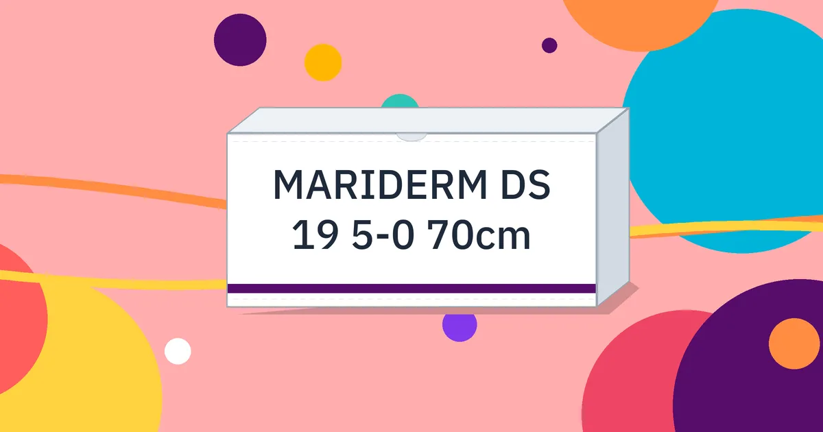 Symbolbild: Packung mit der Aufschrift MARIDERM DS 19 5-0 70cm (PZN 00548703) – Verfügbarkeit und Bezug in Apotheken in Frankfurt am Main