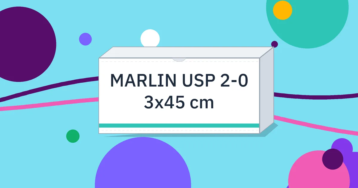 Symbolbild: Packung mit der Aufschrift MARLIN USP 2-0 3x45 cm (PZN 07327454) – Verfügbarkeit und Bezug in Apotheken in Frankfurt am Main