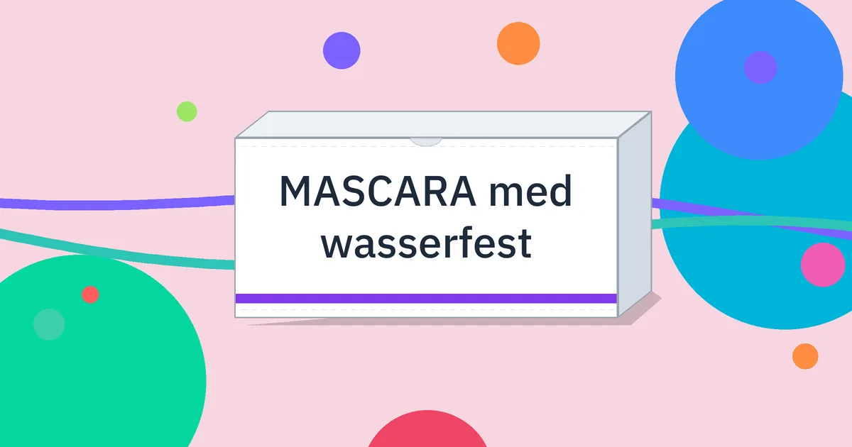 Symbolbild: Packung mit der Aufschrift MASCARA med wasserfest (PZN 13502476) – Verfügbarkeit und Bezug in Apotheken in Frankfurt am Main