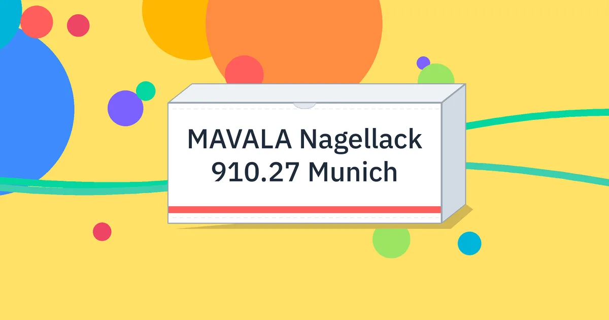 Symbolbild: Packung mit der Aufschrift MAVALA Nagellack 910.27 Munich (PZN 13903146) – Verfügbarkeit und Bezug in Apotheken in Frankfurt am Main