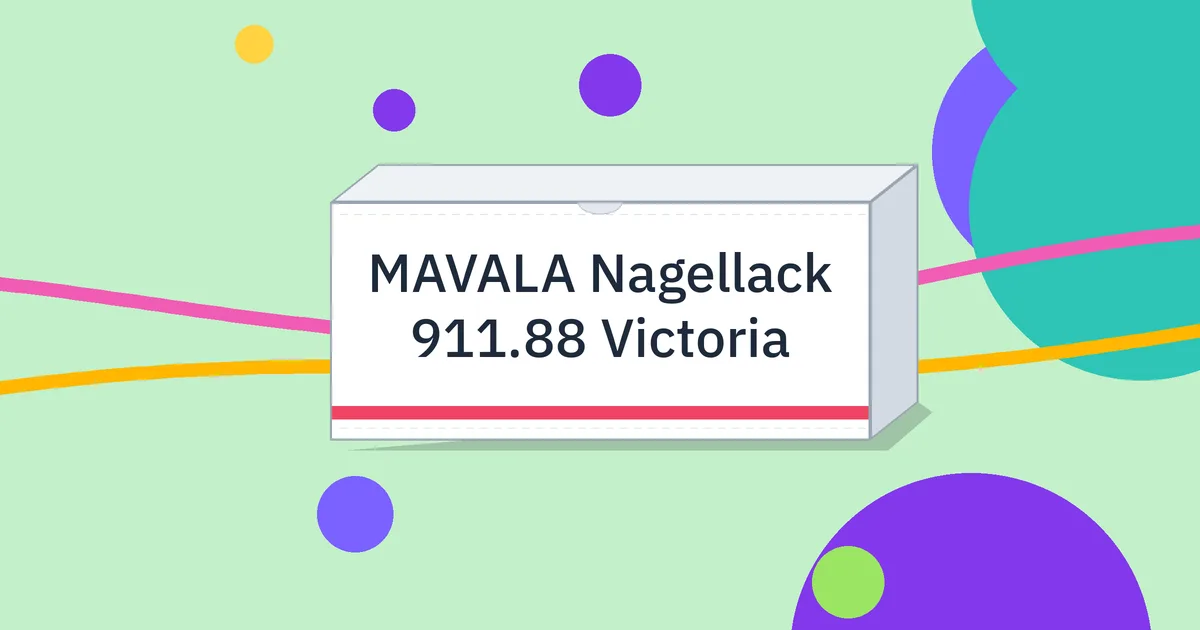 Symbolbild: Packung mit der Aufschrift MAVALA Nagellack 911.88 Victoria (PZN 13910063) – Verfügbarkeit und Bezug in Apotheken in Frankfurt am Main