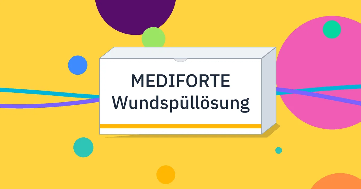 Symbolbild: Packung mit der Aufschrift MEDIFORTE Wundspüllösung (PZN 19556556) – Verfügbarkeit und Bezug in Apotheken in Frankfurt am Main