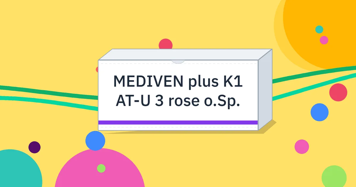 Symbolbild: Packung mit der Aufschrift MEDIVEN plus K1 AT-U 3 rose o.Sp. (PZN 15030515) – Verfügbarkeit und Bezug in Apotheken in Frankfurt am Main
