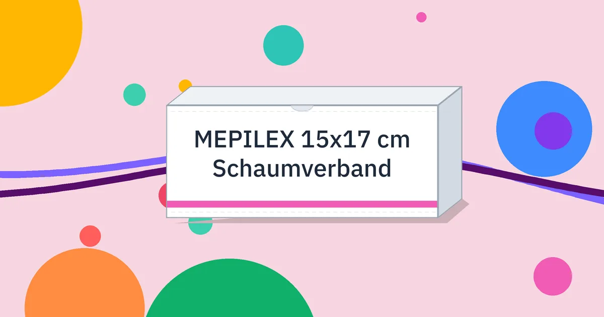 Symbolbild: Packung mit der Aufschrift MEPILEX 15x17 cm Schaumverband (PZN 01603373) – Verfügbarkeit und Bezug in Apotheken in Frankfurt am Main