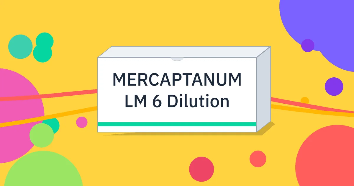 Symbolbild: Packung mit der Aufschrift MERCAPTANUM LM 6 Dilution (PZN 13605549) – Verfügbarkeit und Bezug in Apotheken in Frankfurt am Main