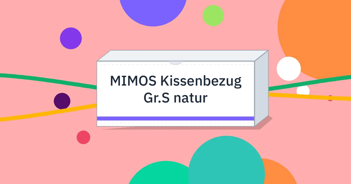 Symbolbild: Packung mit der Aufschrift MIMOS Kissenbezug Gr.S natur (PZN 16607299) – Verfügbarkeit und Bezug in Apotheken in Frankfurt am Main