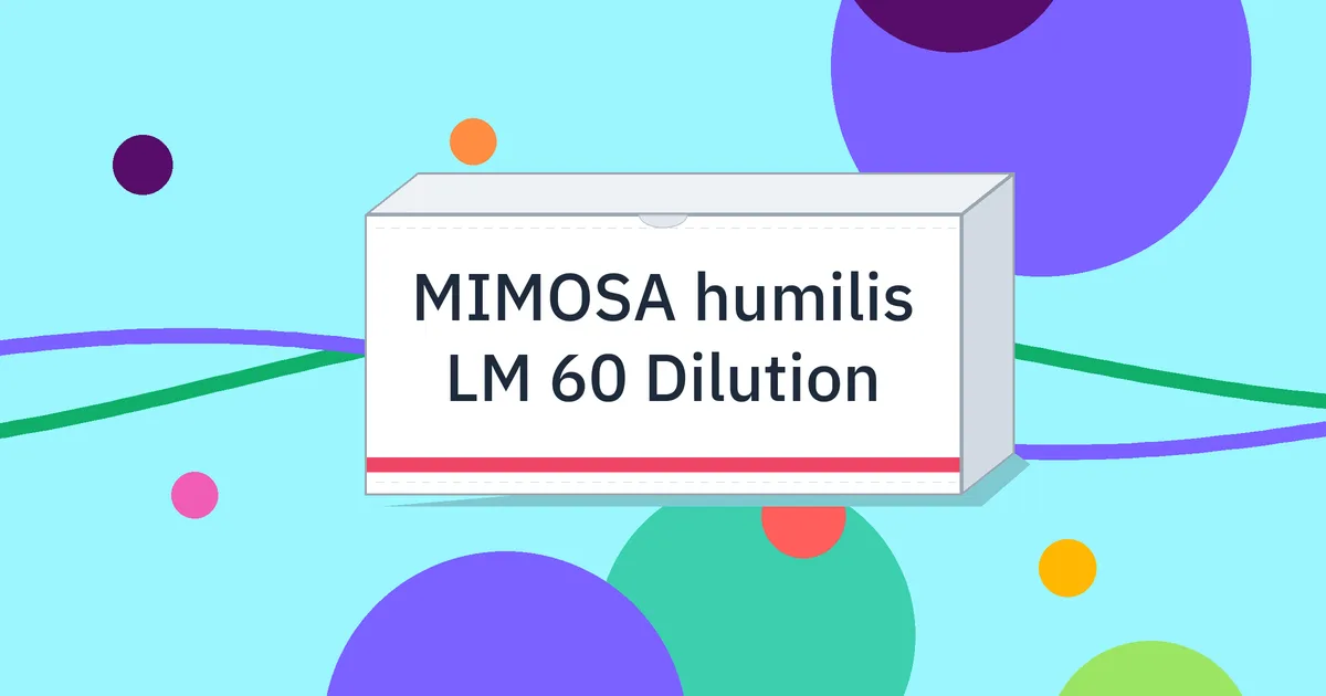 Symbolbild: Packung mit der Aufschrift MIMOSA humilis LM 60 Dilution (PZN 13608654) – Verfügbarkeit und Bezug in Apotheken in Frankfurt am Main