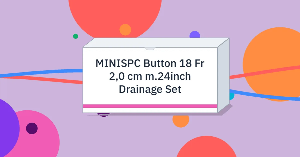 Symbolbild: Packung mit der Aufschrift MINISPC Button 18 Fr 2,0 cm m.24inch Drainage Set (PZN 20822129) – Verfügbarkeit und Bezug in Apotheken in Frankfurt am Main