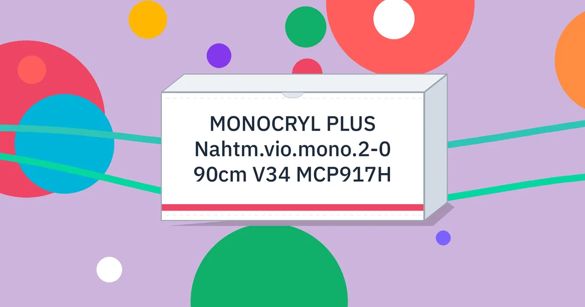 Symbolbild: Packung mit der Aufschrift MONOCRYL PLUS Nahtm.vio.mono.2-0 90cm V34 MCP917H (PZN 20897759) – Verfügbarkeit und Bezug in Apotheken in Frankfurt am Main