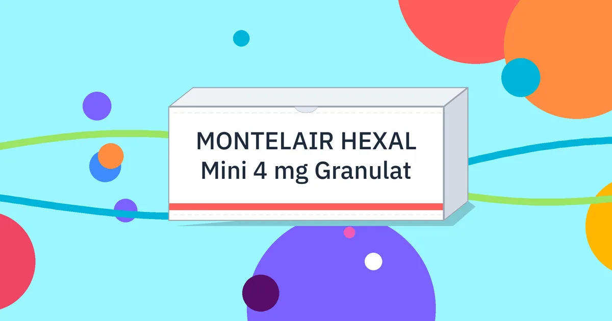 Symbolbild: Packung mit der Aufschrift MONTELAIR HEXAL Mini 4 mg Granulat (PZN 00232911) – Verfügbarkeit und Bezug in Apotheken in Frankfurt am Main