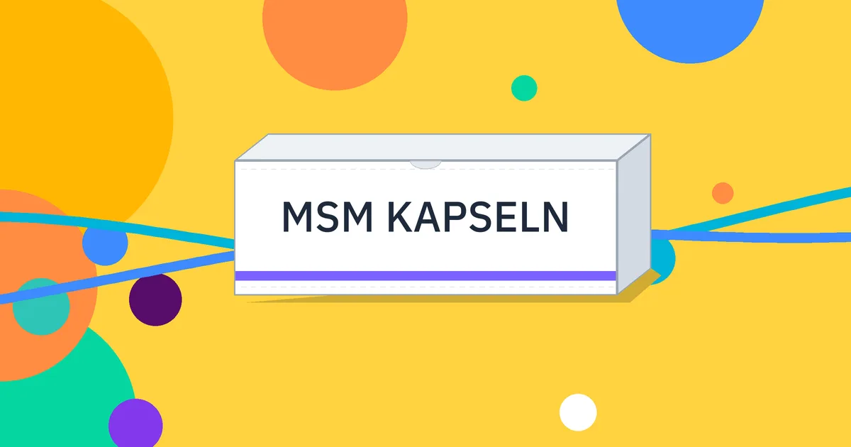 Symbolbild: Packung mit der Aufschrift MSM KAPSELN (PZN 15576214) – Verfügbarkeit und Bezug in Apotheken in Frankfurt am Main
