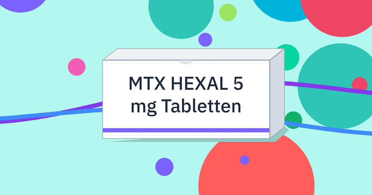 Symbolbild: Packung mit der Aufschrift MTX HEXAL 5 mg Tabletten (PZN 04946607) – Verfügbarkeit und Bezug in Apotheken in Frankfurt am Main