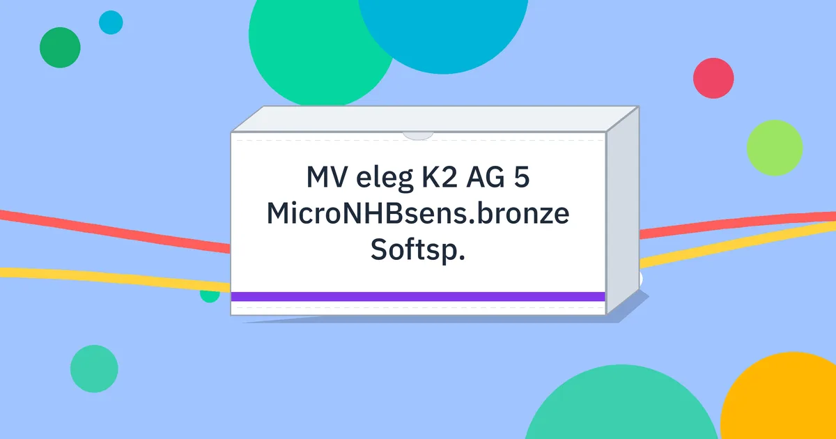 Symbolbild: Packung mit der Aufschrift MV eleg K2 AG 5 MicroNHBsens.bronze Softsp. (PZN 15724235) – Verfügbarkeit und Bezug in Apotheken in Frankfurt am Main