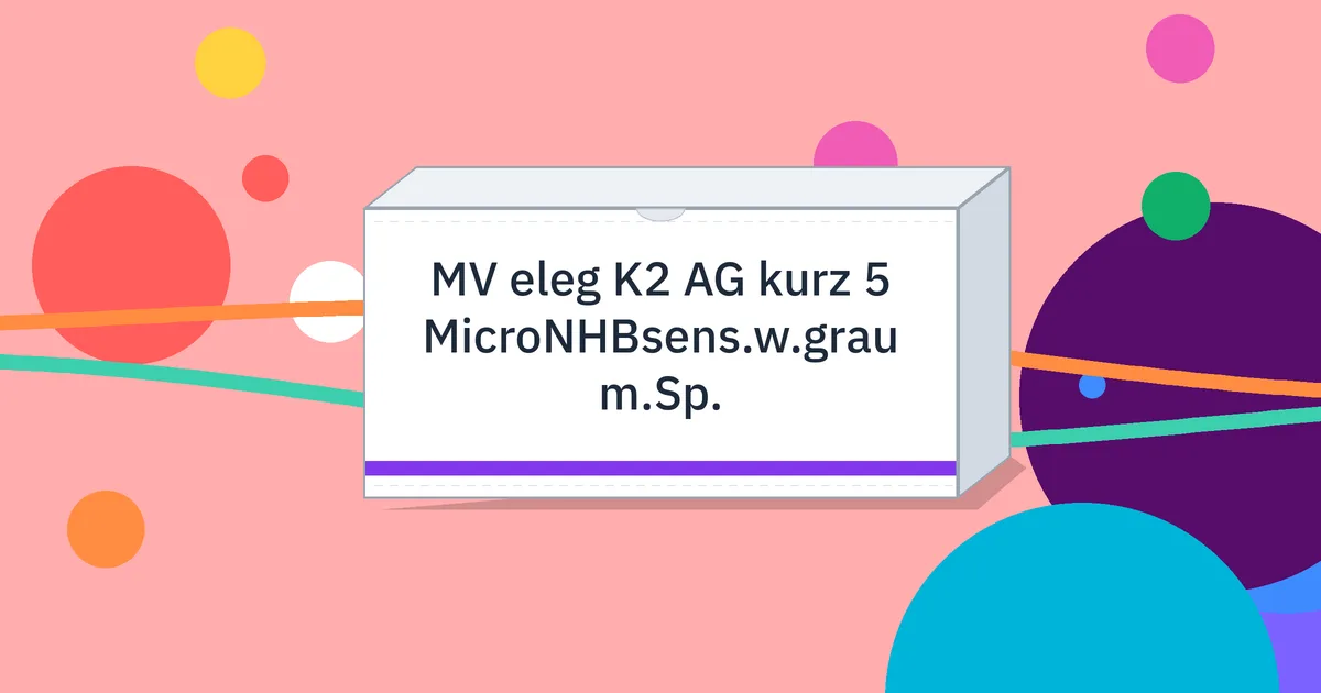 Symbolbild: Packung mit der Aufschrift MV eleg K2 AG kurz 5 MicroNHBsens.w.grau m.Sp. (PZN 18927364) – Verfügbarkeit und Bezug in Apotheken in Frankfurt am Main