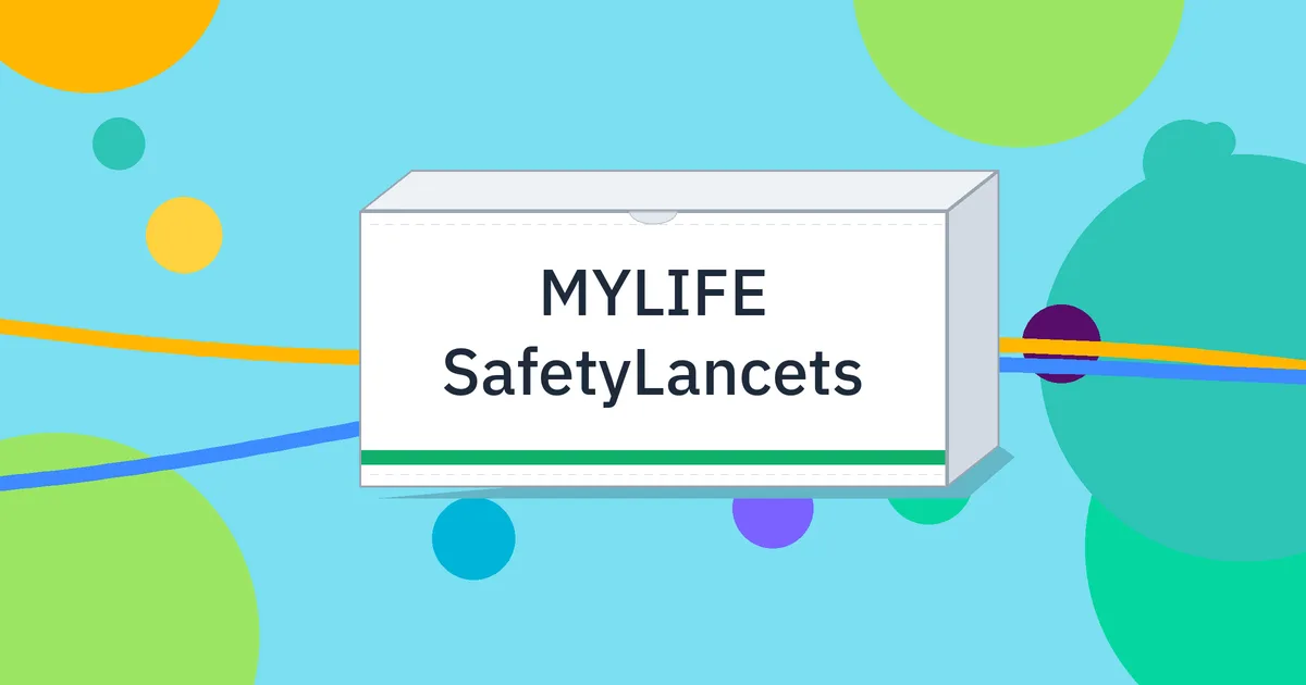 Symbolbild: Packung mit der Aufschrift MYLIFE SafetyLancets (PZN 09123827) – Verfügbarkeit und Bezug in Apotheken in Frankfurt am Main