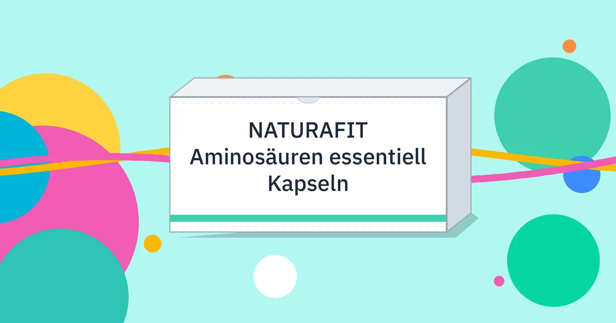 Symbolbild: Packung mit der Aufschrift NATURAFIT Aminosäuren essentiell Kapseln (PZN 14381916) – Verfügbarkeit und Bezug in Apotheken in Frankfurt am Main
