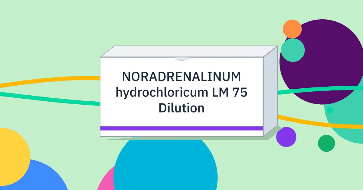Symbolbild: Packung mit der Aufschrift NORADRENALINUM hydrochloricum LM 75 Dilution (PZN 13620299) – Verfügbarkeit und Bezug in Apotheken in Frankfurt am Main