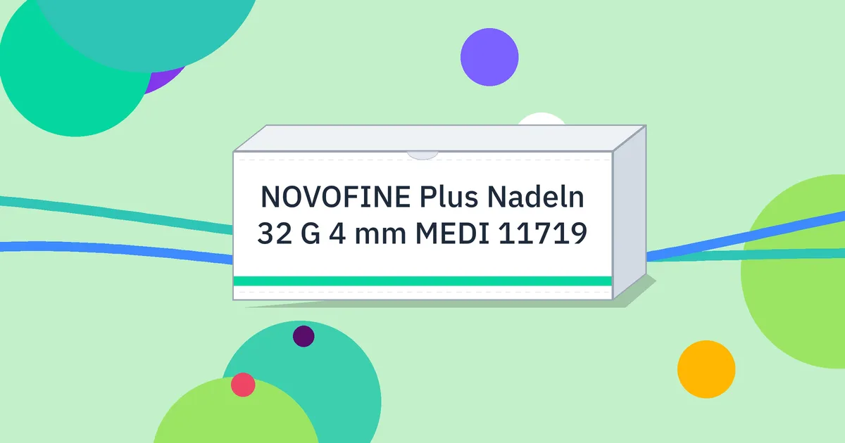 Symbolbild: Packung mit der Aufschrift NOVOFINE Plus Nadeln 32 G 4 mm MEDI 11719 (PZN 20406170) – Verfügbarkeit und Bezug in Apotheken in Frankfurt am Main