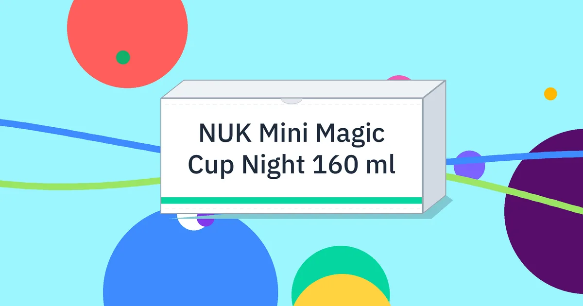 Symbolbild: Packung mit der Aufschrift NUK Mini Magic Cup Night 160 ml (PZN 16706506) – Verfügbarkeit und Bezug in Apotheken in Frankfurt am Main