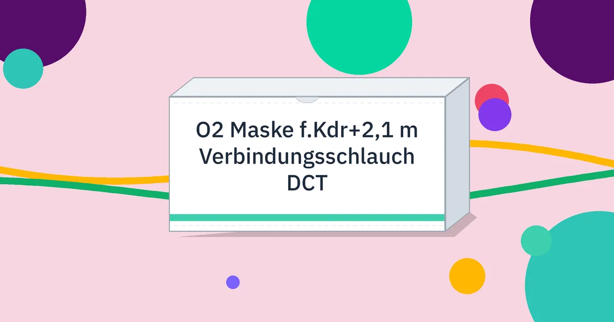 Symbolbild: Packung mit der Aufschrift O2 Maske f.Kdr+2,1 m Verbindungsschlauch DCT (PZN 02757842) – Verfügbarkeit und Bezug in Apotheken in Frankfurt am Main