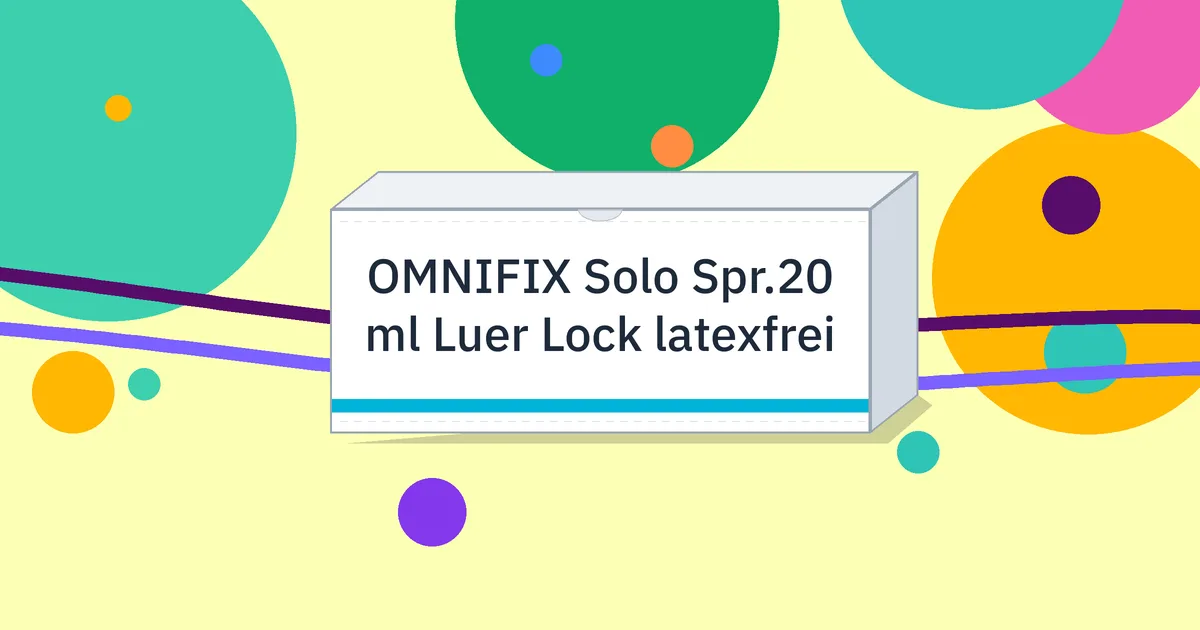 Symbolbild: Packung mit der Aufschrift OMNIFIX Solo Spr.20 ml Luer Lock latexfrei (PZN 11184598) – Verfügbarkeit und Bezug in Apotheken in Frankfurt am Main
