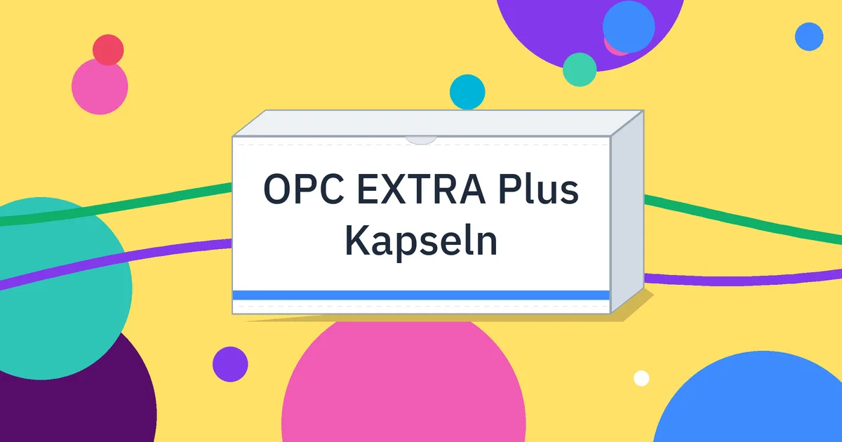 Symbolbild: Packung mit der Aufschrift OPC EXTRA Plus Kapseln (PZN 07576080) – Verfügbarkeit und Bezug in Apotheken in Frankfurt am Main