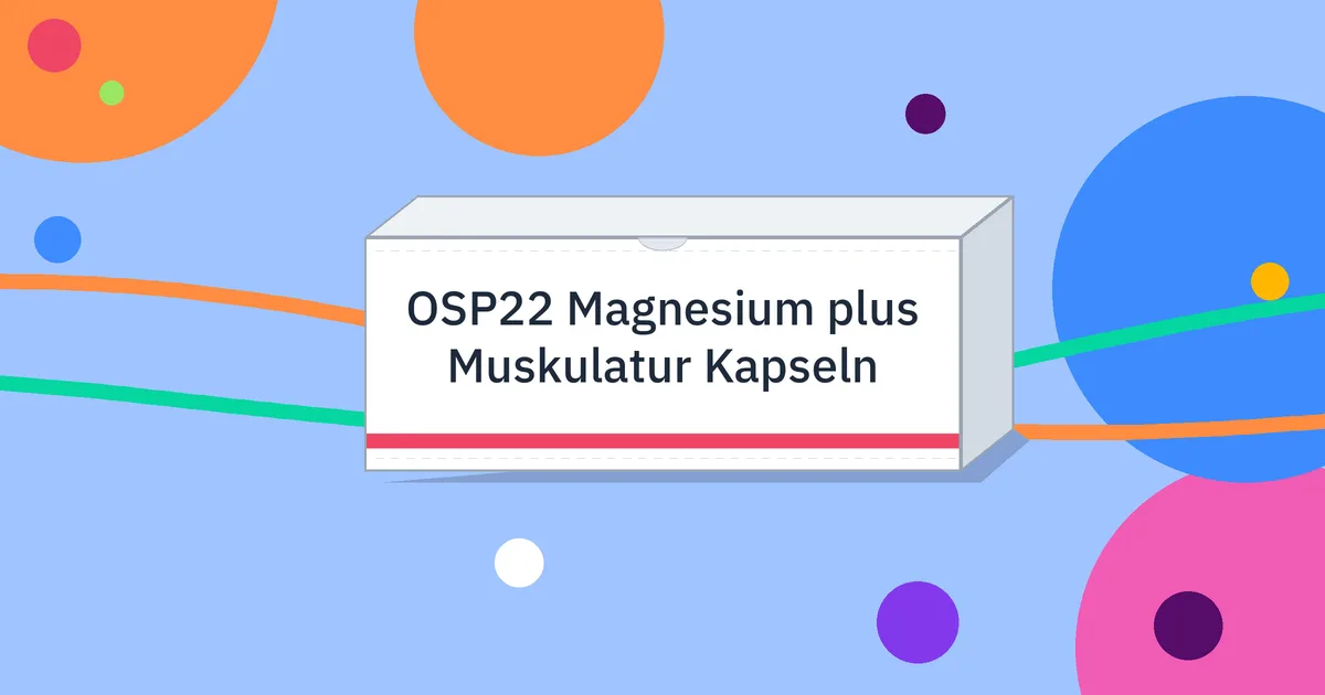Symbolbild: Packung mit der Aufschrift OSP22 Magnesium plus Muskulatur Kapseln (PZN 14028746) – Verfügbarkeit und Bezug in Apotheken in Frankfurt am Main