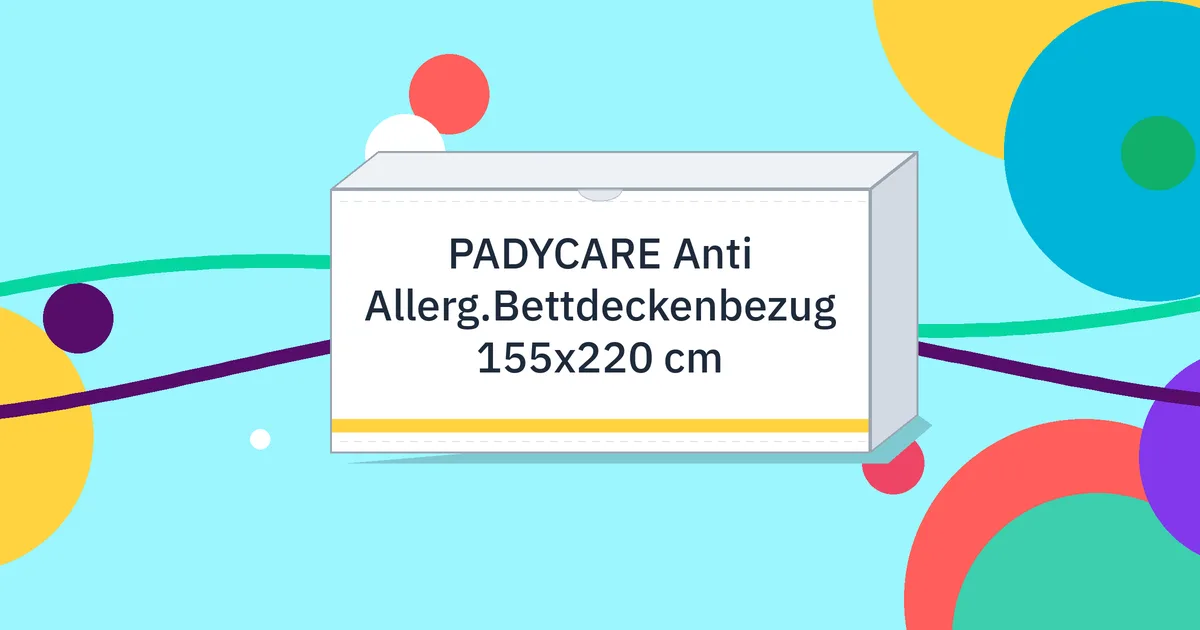 Symbolbild: Packung mit der Aufschrift PADYCARE Anti Allerg.Bettdeckenbezug 155x220 cm (PZN 03511592) – Verfügbarkeit und Bezug in Apotheken in Frankfurt am Main