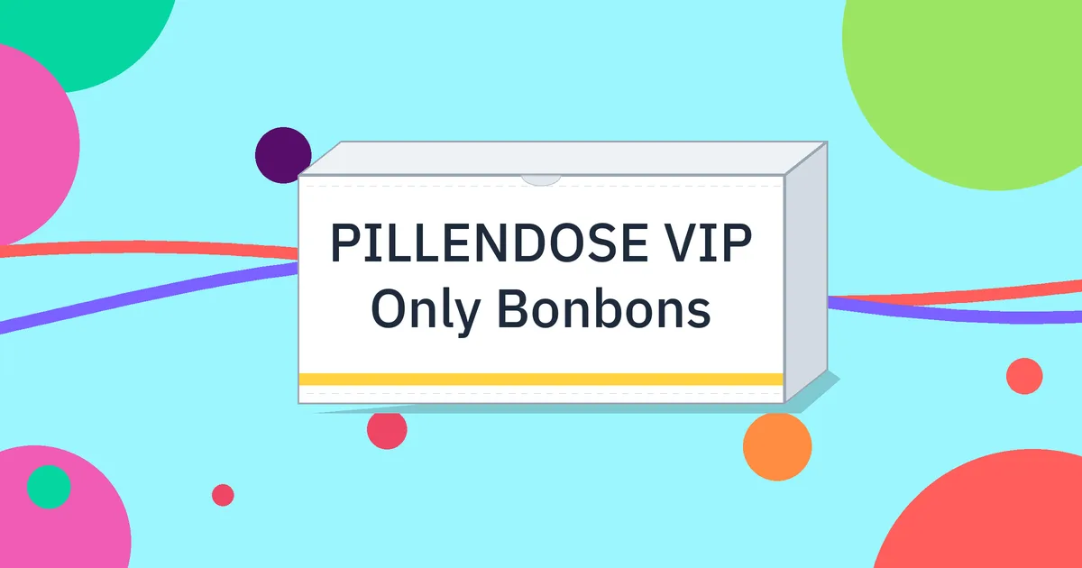 Symbolbild: Packung mit der Aufschrift PILLENDOSE VIP Only Bonbons (PZN 11159301) – Verfügbarkeit und Bezug in Apotheken in Frankfurt am Main
