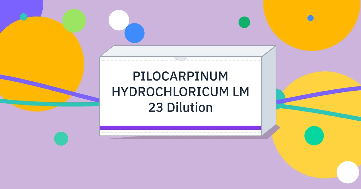 Symbolbild: Packung mit der Aufschrift PILOCARPINUM HYDROCHLORICUM LM 23 Dilution (PZN 13642177) – Verfügbarkeit und Bezug in Apotheken in Frankfurt am Main