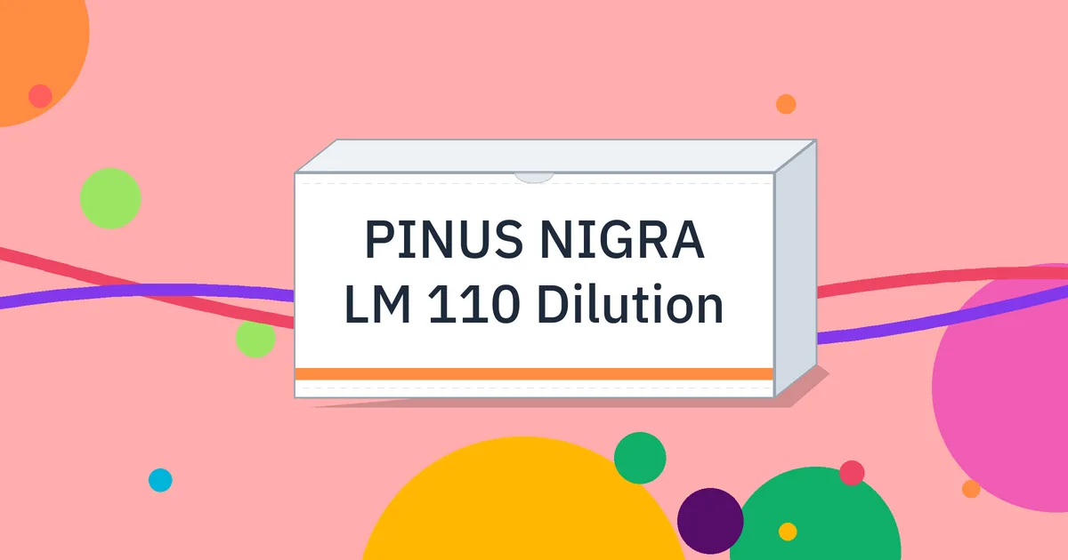 Symbolbild: Packung mit der Aufschrift PINUS NIGRA LM 110 Dilution (PZN 13642800) – Verfügbarkeit und Bezug in Apotheken in Frankfurt am Main