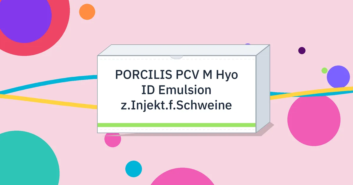 Symbolbild: Packung mit der Aufschrift PORCILIS PCV M Hyo ID Emulsion z.Injekt.f.Schweine (PZN 20177491) – Verfügbarkeit und Bezug in Apotheken in Frankfurt am Main