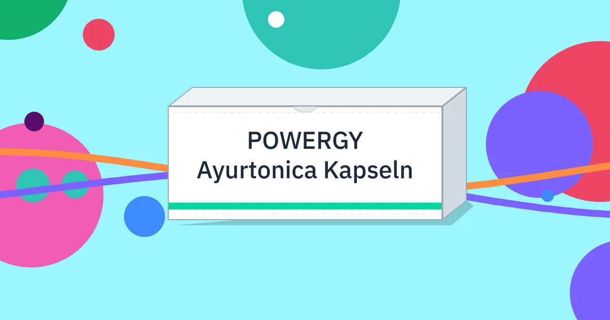 Symbolbild: Packung mit der Aufschrift POWERGY Ayurtonica Kapseln (PZN 09645684) – Verfügbarkeit und Bezug in Apotheken in Frankfurt am Main