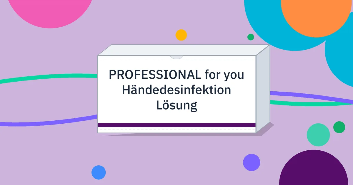 Symbolbild: Packung mit der Aufschrift PROFESSIONAL for you Händedesinfektion Lösung (PZN 19504329) – Verfügbarkeit und Bezug in Apotheken in Frankfurt am Main
