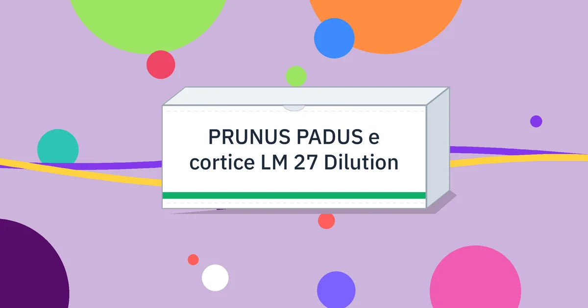 Symbolbild: Packung mit der Aufschrift PRUNUS PADUS e cortice LM 27 Dilution (PZN 13669561) – Verfügbarkeit und Bezug in Apotheken in Frankfurt am Main